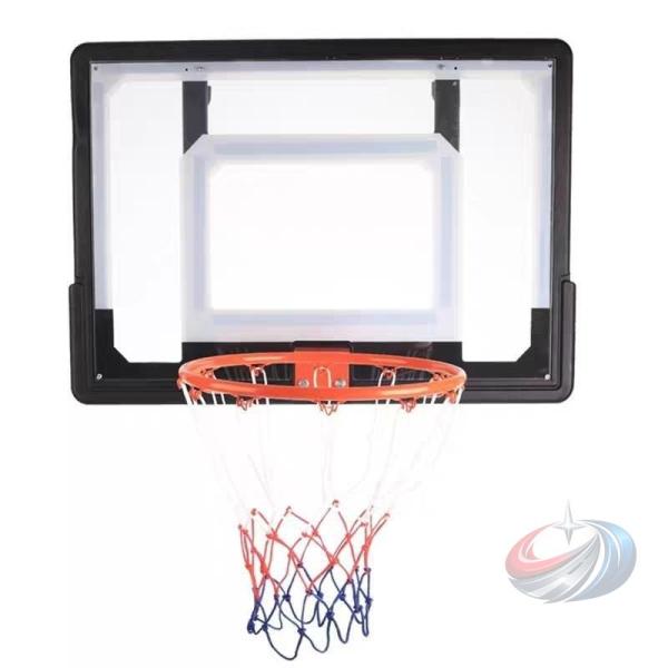 【製品仕様】：バックボードサイズ：82x58cm;リング直径：38cm;重量：4.5kg【材質】：背板：PVC透明ボード、リング：16mmスチールパイプ、ボールネット：ナイロン【壁掛けタイプ】：高耐熱、優れた光線透過率、耐圧性、耐衝撃性【屋...