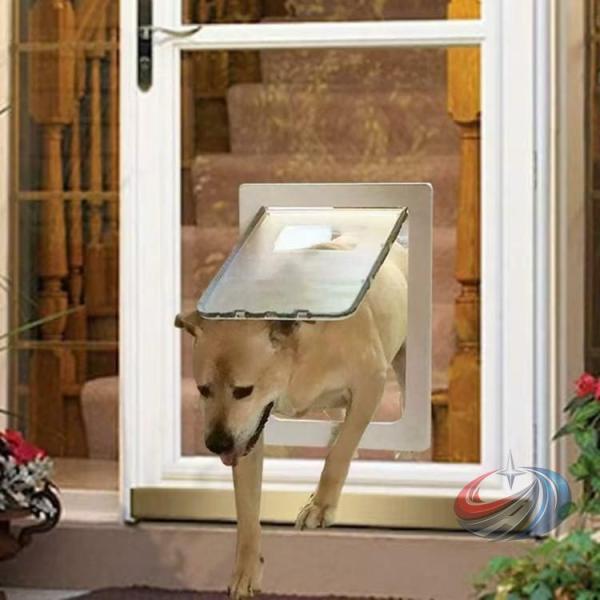 ペットドア 引き戸 取り付け 犬 小型犬 中型犬 大型犬 磁石 耐用 け 引き戸用 開閉ロック機能付き ペット出入り口 自動に閉める