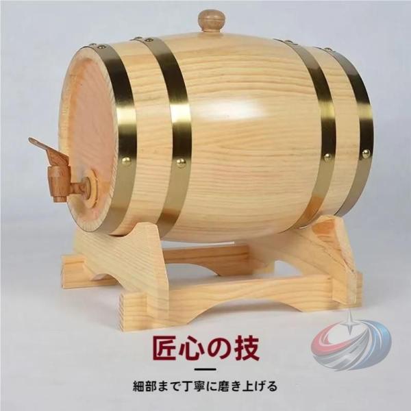 手作り：環境にやさしく安全な高品質を長期間使用できます。樽の内側はアルミホイルで裏打ちされており、ワインの漏れを効果的に防ぐことができます。絶妙な技量、繊細な質感、より使いやすい。オーク樽には4つのスタンド、1つのタップが付いているので簡単...