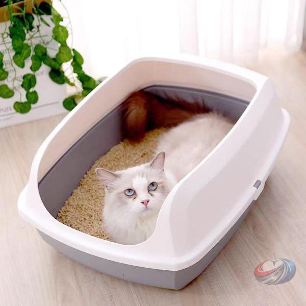 (OFT) Deep pan ジャンボ　(猫 ネコ トイレ 大きい ビッグ 飛び散り 飛散ガード 大きめ シンプル 大型 おすすめ おしゃれ 海外製)