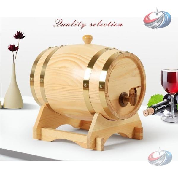 手作り：環境にやさしく安全な高品質を長期間使用できます。樽の内側はアルミホイルで裏打ちされており、ワインの漏れを効果的に防ぐことができます。絶妙な技量、繊細な質感、より使いやすい。オーク樽には4つのスタンド、1つのタップが付いているので簡単...