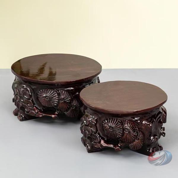 【高級材質】木材 表面はなめらかで、テクスチャーはクリアで自然です。精巧に彫刻された、古風である、縁はなめらかで毛の生えていない。和室のインテリアにももちろん、フィギュア・骨董品・模型・花台・天然石・盆栽などにもどうぞ！「ユニークで美しい」...