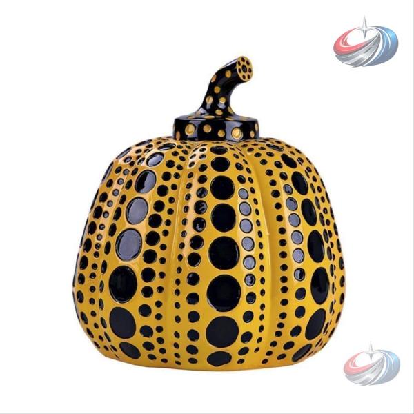 オブジェ 置物 プレゼント 装飾 草間彌生パンプキンアーティストモダンスカルプチャー彫刻 実用的 インテリア装飾 工芸