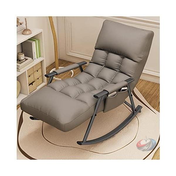 デザインコンセプト： ロッキングチェアー 1人掛け，家でも詩や距離を持てます。忙しくて疲れた現代の都会生活では、家でのんびりと静かな場所を作る必要があります。色も豊富で、ロッキングチェアもあり、時間ものんびり。頑丈で錆びない金属フレーム：フ...