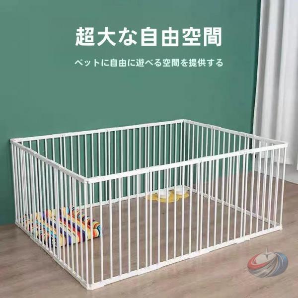 ペットサークル 犬 サークルケージ ゲージ ペット柵 ドッグサークル おしゃれ ペットフェンス ドア付き 留守番 シンプル レイアウト自由 犬用 多頭 広げる DIY