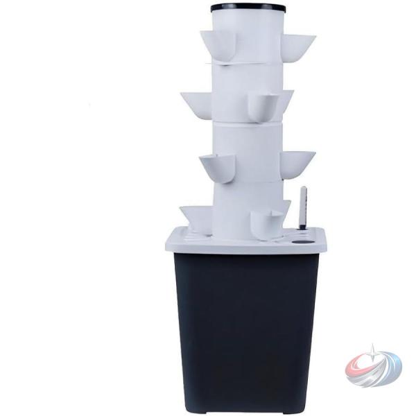 【水耕栽培タワー】従来の植栽方法より約90％の水を節約できます。また、これは無土栽培であり、必要なのは水と植物の養液だけであり、汚染のない緑の植栽を実現できます。【高品質素材】食品グレードのPVC-Uで作られたこの水耕栽培システムは、土壌栽...