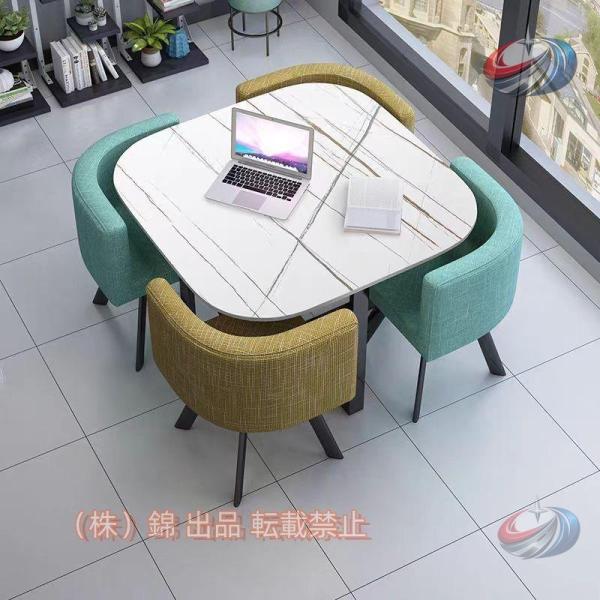 商品説明：★商談スペースや小規模ミーティングルームに適したミーティングセット4人用★使い勝手のよいシンプルなミーティングテーブル★仕事モードとリラクゼーションの、オン・オフをしっかり切り替えることができます。★カラー：1枚目の写真、2枚目の...