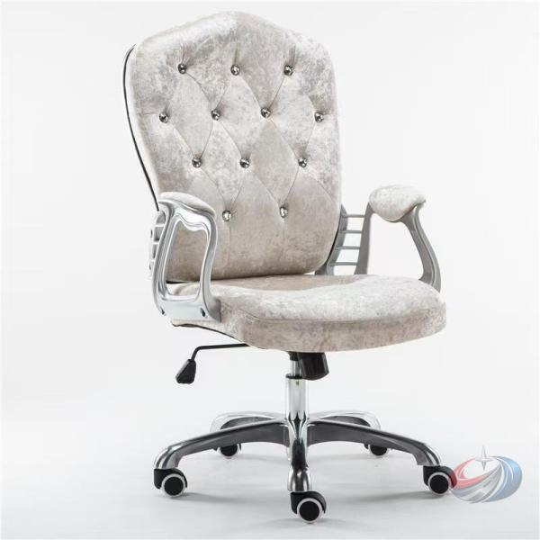 【快適なオフィスチェア】人間工学に基づいた背もたれ、クッションシートには、柔らかなベルベットで覆われた高弾性スポンジが埋め込まれており、一日中快適でサポートします。【高さ調節可能な回転椅子】シート下のレバーを押すだけで、シートの高さを17....