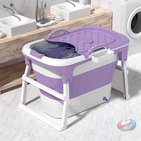 高品質、TPEとPP素材で作られてBPAが含まれていません。耐久性に優れていて、水が漏れません。何度も折り畳めても変形しません折り畳み式のバスタブで、下に押してバスタブを広げ、両側の支え台固定し、簡単に展開できます。収納の時はバスタブを逆に...