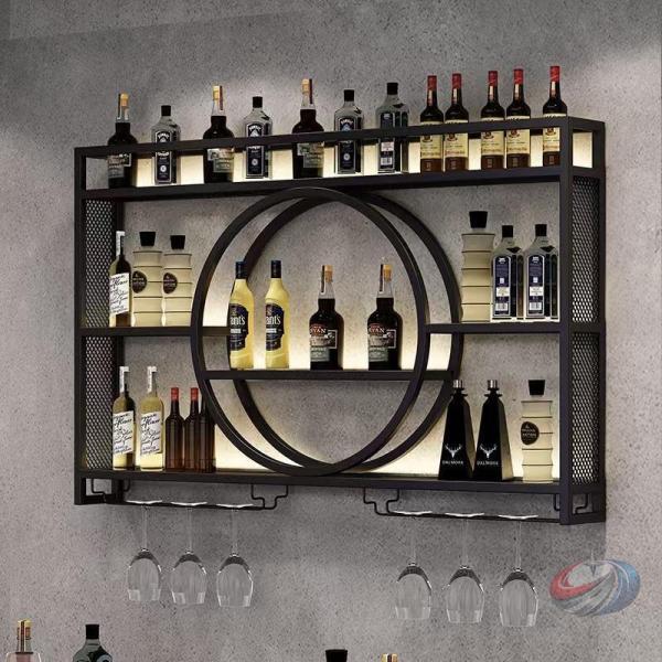 ワインラック 壁掛け式 ワインホルダー 酒ラック 壁掛け ディスプレイスタンド 酒棚 吊り下げ ワインラック ワイン置き 居酒屋 レストラン 飲食店 バー クラブ用