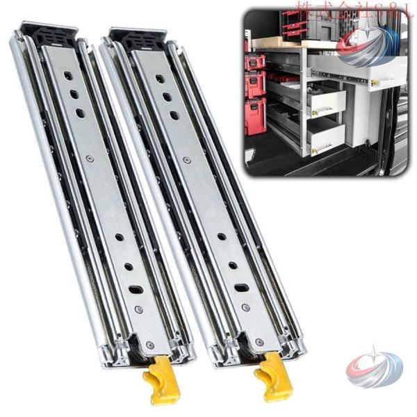 【高負荷ベアリング、長寿命】頑丈な引き出しスライドは、厚さ25mm、高密度、高強度、180kgの支持力を備えています。 100,000以上の開閉テストで耐久性があります。【引き出しスライドをロックして完全に伸ばす】ロック機能で引き出しをロッ...