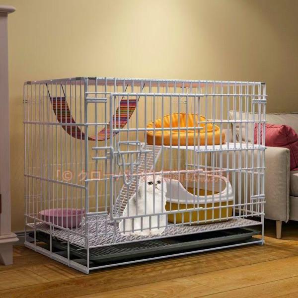 猫用ケージ 大型 多頭飼い 組立簡単 折り畳み式 掃除しやすいネコ用ゲージ コンパクト高さ 錆びない キャットハウス
