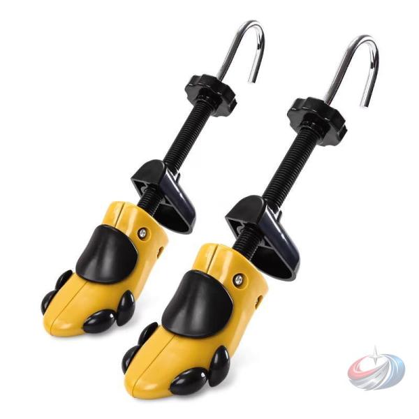 【 商品特徴 】従来版をアップグレードしたABS樹脂（強化プラスチック）製で耐久性が格段にアップ2個セットでのお届けで・1足を最短で・何度でも調整可能革靴・パンプス・ローファーなどの足の痛み・型崩れを同時に解決?シューキーパー としても使用...