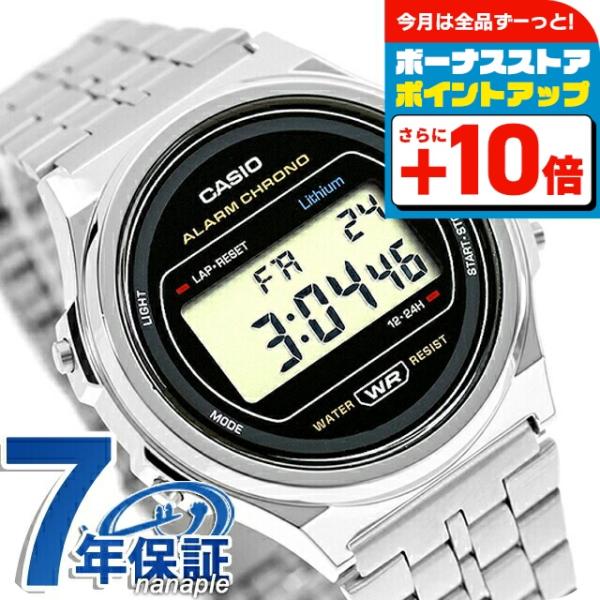 7年保証キャンペーン カシオ チープカシオ CASIO ビンテージ クォーツ 電池式 海外モデル クォーツ 電池式 ユニセックス 腕時計 A171WE-1ADF Vintage デジタル ブラック ◆クラシックなラウンド型時計で、懐かしさを...