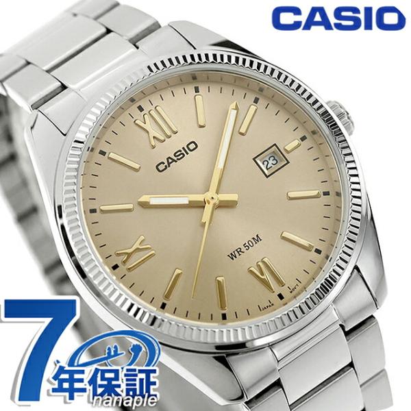 7年保証キャンペーン カシオ チープカシオ CASIO STANDARD スタンダード 海外モデル クォーツ 電池式 メンズ 腕時計 MTP-1302DD-9AVDF アナログ ベージュ ◆ 際立つ存在感と洗練されたデザインが融合した、スタ...