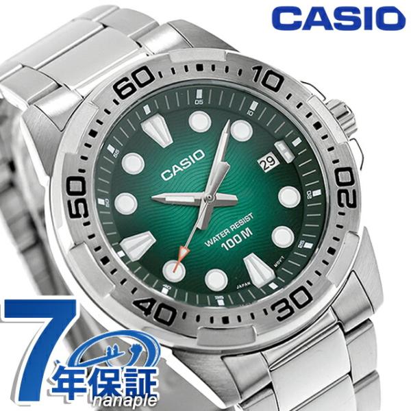 7年保証キャンペーン カシオ チープカシオ CASIO スタンダード クォーツ 電池式 海外モデル クォーツ 電池式 メンズ 腕時計 MTD-140D-3AVDF STANDARD アナログ グリーン ◆スポーティなデザインが際立つマリンス...