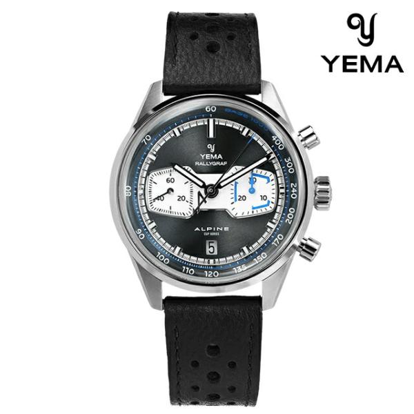 26年8月発売予定 予約受付中 正規品 イエマ ラリーグラフ アルペンカップシリーズ 数量限定 クロノグラフ フランス製 手巻き メンズ 腕時計 YRAL26ALP-CH-AAS YEMA Rallygraf Alpine アナログ ブラッ...