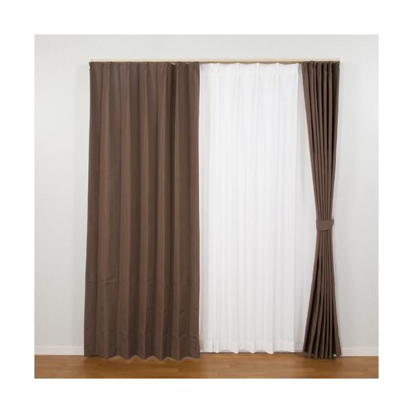 JAN 4548654163604 【ユニベール】カーテン コーティングカーテン 2枚入【 エフェクト W100×H178cm モカ 】