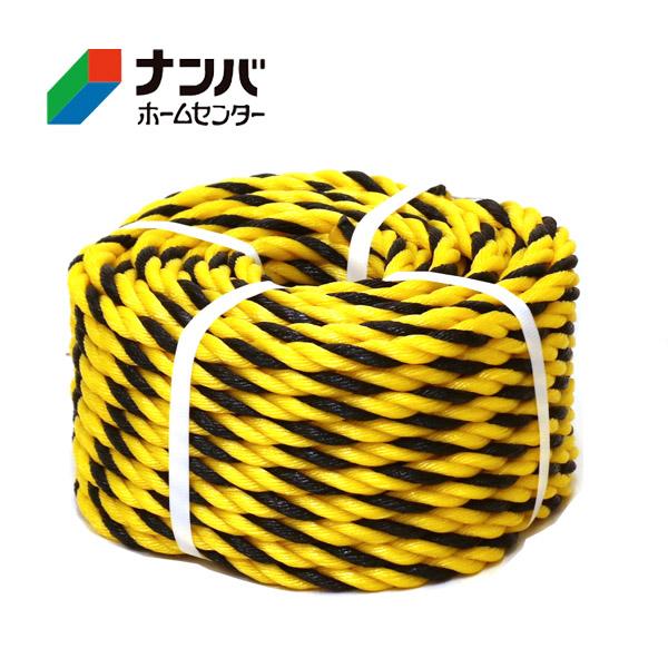 JAN 4943956236177【高木綱業】トラロープ 標識ロープ 黄/黒 No.12×30m【22-3617】