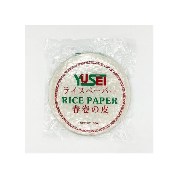 東南アジアのエスニック食材で米を原材料とし薄く丸く伸ばしたものでぬるま湯で戻し、春巻のように具材を巻く料理に使われます。