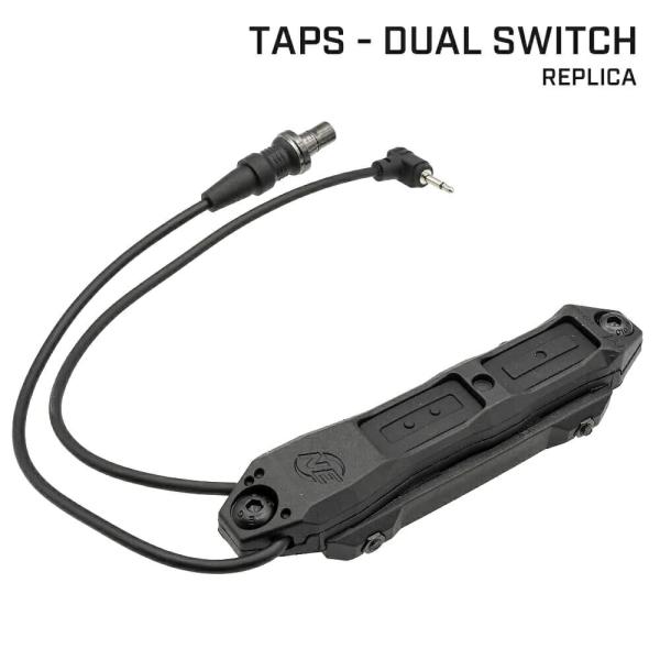 Night-Evolution製TAPSレプリカ　デュアルスイッチ　20mmレイル/KeyMod/M-Lok対応 / NE04040フラッシュライト用プラグとPEQ用プラグの2本が一体となったデュアルスイッチです。■フラッシュライト用プラグ...