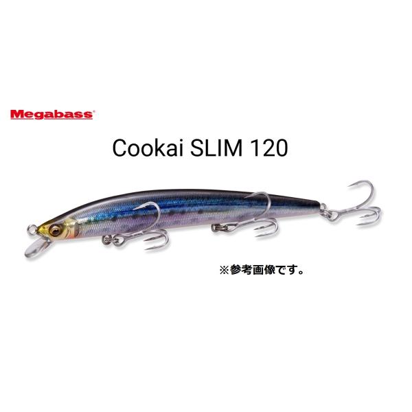 Cookai SLIM 120F は、港湾や河口、サーフ、干潟などショアからのシーバスゲームにおいて幅広く対応するハイレスポンス・スリムミノー。極限までスリムに突き詰めたボディ設計と、抵抗を徹底低減した極小のチップビルにより、低水圧でもしな...