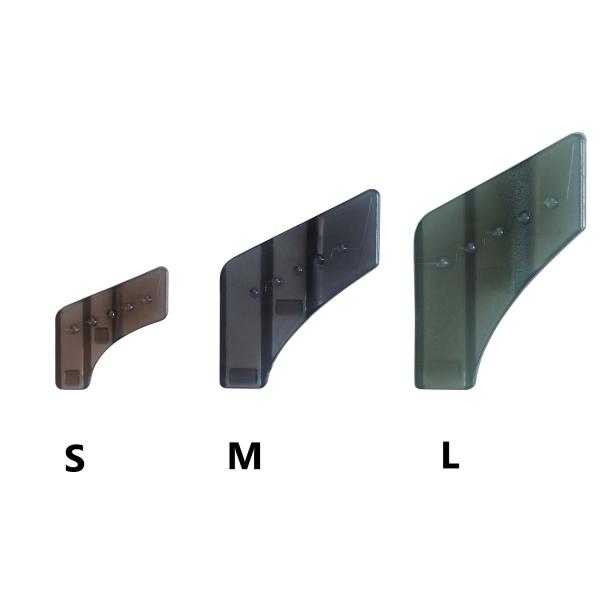 フック同士の絡み防止や針先の保護、怪我の防止に。●Sサイズ：16mm×14mm×6mmカラー：ダークアース重量：約0.3g入り数：8個●Mサイズ：19mm×24mm×6mmカラー：ブラック重量：約0.５g入り数：8個●Lサイズ：20mm×3...