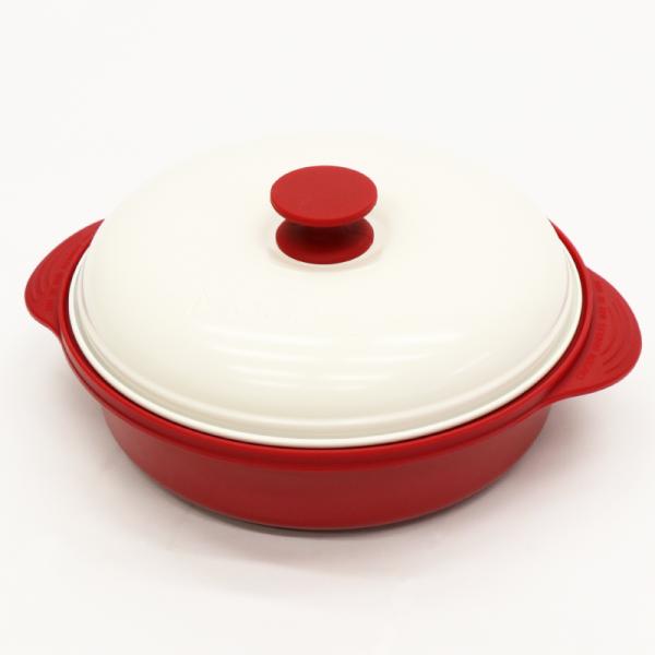 ・レンジでチンするだけ、フライパンで焼いたような焼き目！・温野菜、野菜炒め、焼き餃子、あさりの酒蒸しなども簡単に！・深型なので鍋物にも！