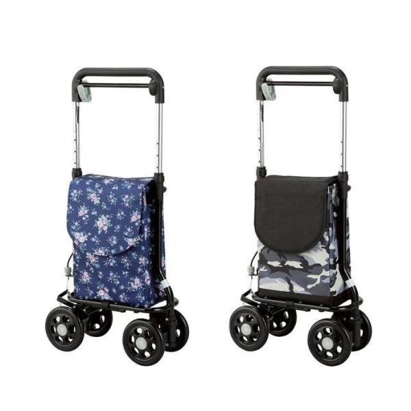 【発売日：2020年07月30日】【納期】ご注文日より2〜3日以内に出荷致します。(※土日祝を除きます。※在庫品に限ります。)【商品紹介】・ショッピングカード/小型シルバーカー・どこでもキャリー/右利き専用・迷彩グレー/花柄【仕様】品名:ど...