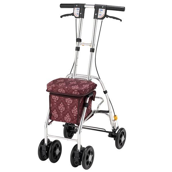 【商品説明】・コンパクトタイプシルバーカー・座面あり、最大使用者体重80kg・手元で駐車ブレーキがかけれる使い易いシルバーカー【仕様】品名：「シルバーカー レジェ」品番:SX-4DN(ドットネイビー)　SX-4SN(ストライプネイビー)サイ...