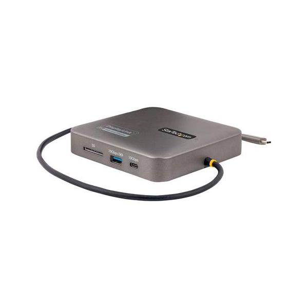 【デュアル4K60Hz HDMI、100W PD、2口のUSBハブ、SDカードリーダー、LANアダプター、30cmケーブルを搭載したUSB-Cマルチポートアダプター。】 検索キーワード: マルチ ポート アダプター USB HDMI 変換 ...