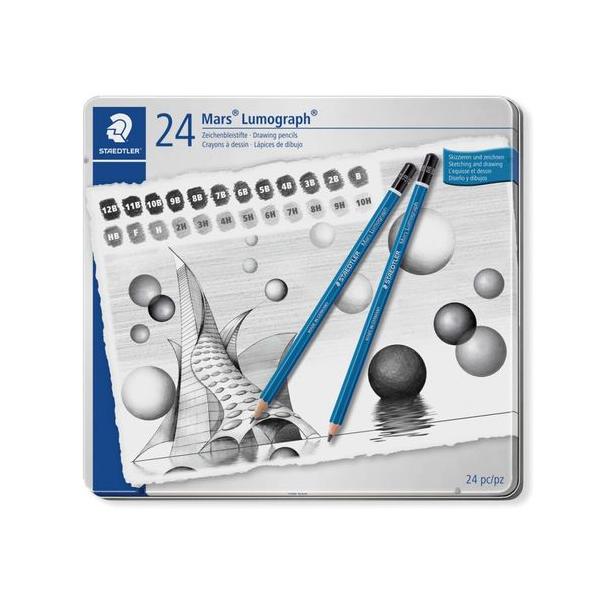 【マルス　ルモグラフ　製図用高級鉛筆　２４硬度セット】 検索キーワード:ステッドラー|STAEDTLER 筆記用具|筆記用具 メーカー型番:100 G24