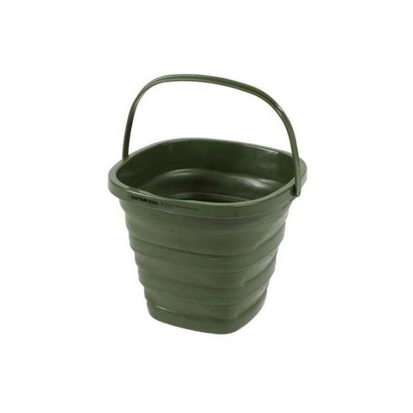 【9L バケツ（OD色／折りたたみ式） EA925MF-69】 検索キーワード:CAPTAIN　STAG キャンプ・アウトドア用品|キャンプ・アウトドア用品 メーカー型番:68-1862-97 68186297