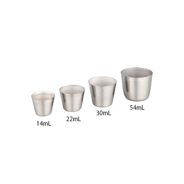 【ステンレスサンプルカップ ミニサイズ 30mL (1個)】 検索キーワード:　 金属、ホーロー容器・バット類|金属、ホーロー容器 メーカー型番:4-1361-03 4136103