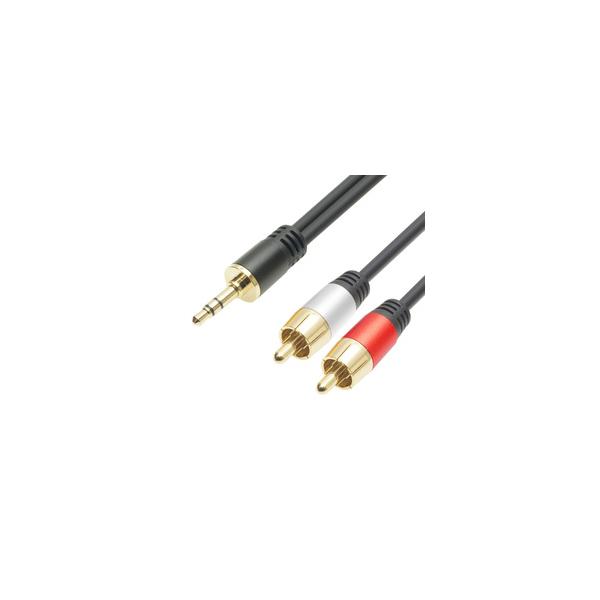 【ステレオミニプラグとRCAピンプラグに対応した機器同士の接続に】 検索キーワード:ホーリック|horic ケーブル／|　 メーカー型番:RC30-802RSB RC30802RSB