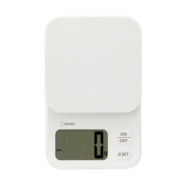 【デジタルスケール エクレ 2kg（1g） ホワイト KS-739WT】 検索キーワード:ドリテック キッチン用品|キッチン用品 メーカー型番:67-9227-48 67922748