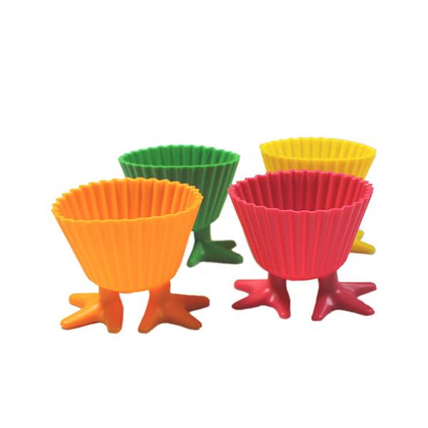 【遊び心あふれる楽しい足付きシリコンひよこマフィンカップ】 検索キーワード:　 キッチン用品|調理用品 メーカー型番:HSPT3478