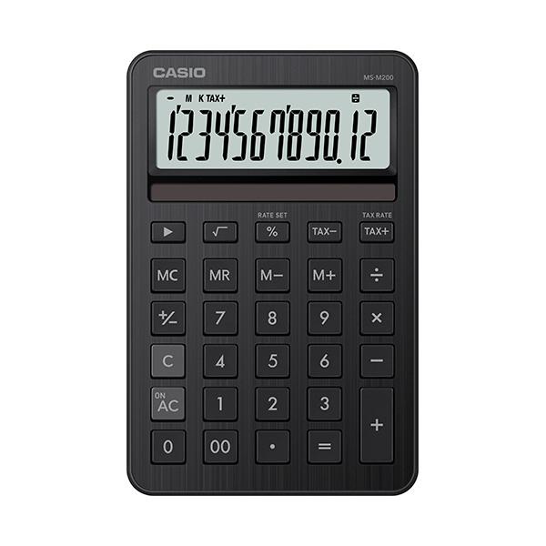 【機器 ＞ オフィス機器 ＞ 電卓。】 検索キーワード:カシオ計算機（CASIO）|CASIO 情報家電・AV機器|　 メーカー型番:MS-M200-BK-N MSM200BKN