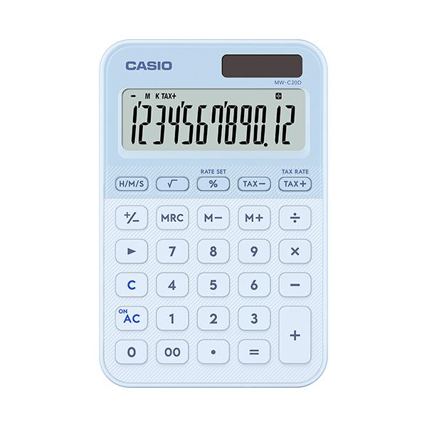 【機器 ＞ オフィス機器 ＞ 電卓。】 検索キーワード:カシオ計算機（CASIO）|CASIO 情報家電・AV機器|　 メーカー型番:MW-C20D-LB-N MWC20DLBN