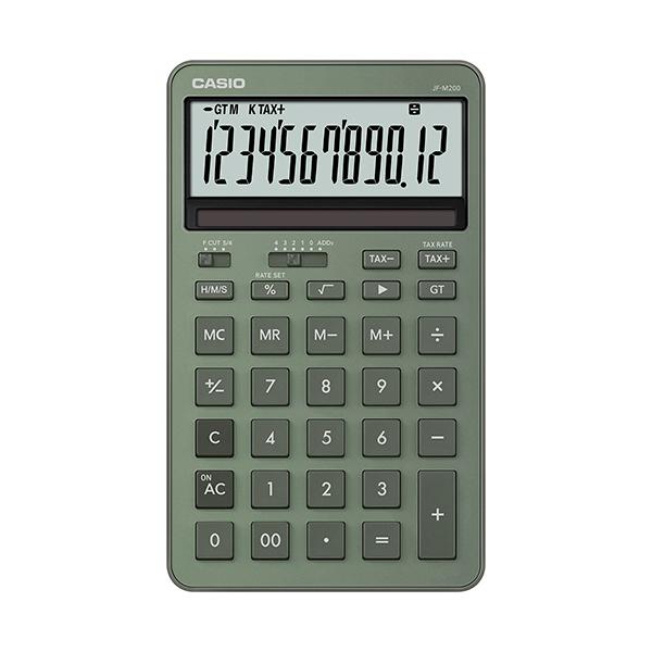 【機器 ＞ オフィス機器 ＞ 電卓。】 検索キーワード:カシオ計算機（CASIO）|CASIO 情報家電・AV機器|　 メーカー型番:JF-M200-GN-N JFM200GNN