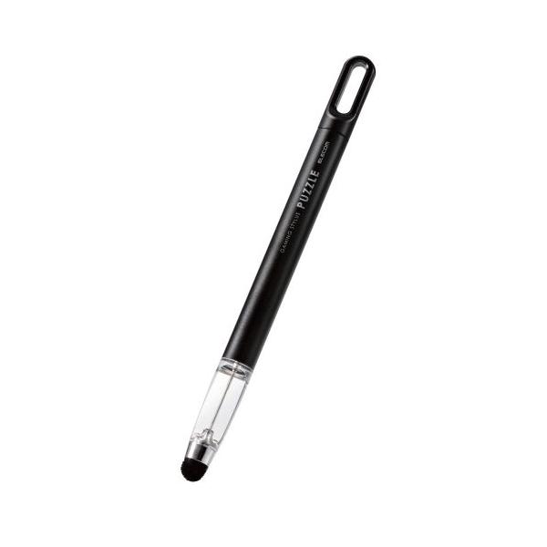 【タッチペン ゲーム 滑らか クリアウィンドウ 高密度ファイバーチップ ブラック パズルゲーム スマホ タブレット】 検索キーワード:エレコム|ELECOM モバイルアクセサリー|スタイラス（モバイル） メーカー型番:P-TPGCPZBK ...