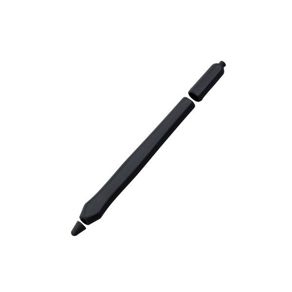 【対応機種：Apple Pencil (第2世代) ■材質：シリコンゴム ■カラー：ブラック■低重心設計で書き心地が安定しやすいペンタブ風デザインのシリコン製グリップです。  ■】 検索キーワード:エレコム|ELECOM モバイルアクセサリ...