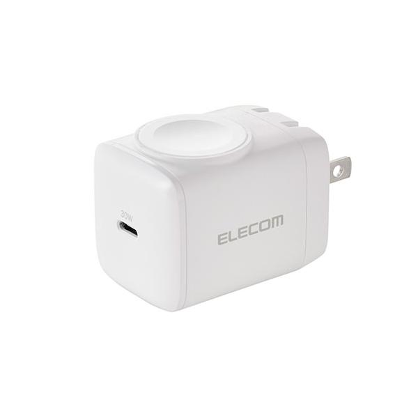【Apple Watchを充電できるワイヤレス充電モジュールを搭載したUSB AC充電器です。Apple正規認証であるMade for Apple Watchを取得しており、互換性の心配なく使えます。コ】 検索キーワード:エレコム|ELEC...