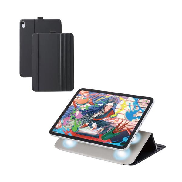 【ドローイングに最適!シーンに合わせた7段階の角度調整が可能な薄さにこだわったスリムなフラップケースです。マグネット内蔵のケースに簡単に取り付け出来ます。ドローイング角度で使用するときは、スタンド固定用】 検索キーワード:エレコム|ELEC...