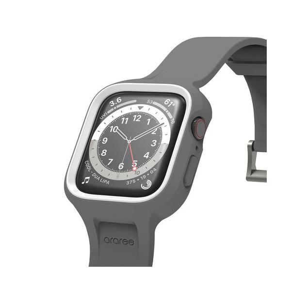 【araree Duple Pro ケース一体型バンド for Apple Watch 45/44mm グレー】 検索キーワード:ａｒａｒｅｅ モバイルアクセサリー|　 メーカー型番:AR26475AW