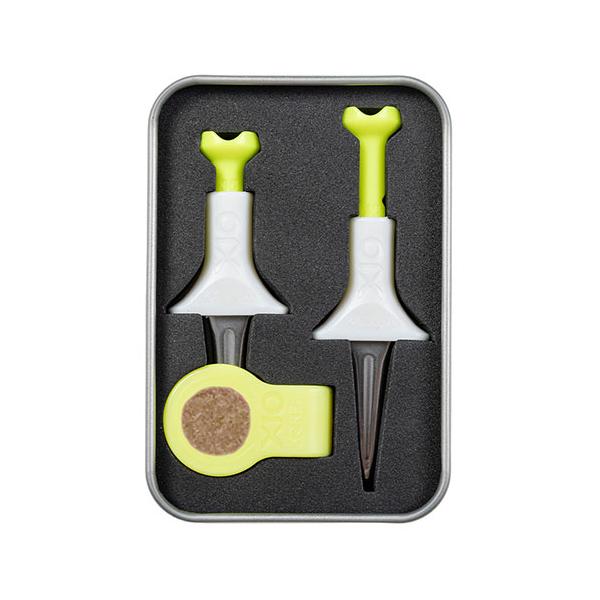 【フレキシブルなティーがショットの邪魔をせず振り抜きをよくする。いつも定量的な高さで挿せる。専用ホルダーで紛失を防ぐ。「オールインワンゴルフティー」は好みの高さに設定し、毎回同じ高さで設置できるゴルフテ】 検索キーワード:FlukeFore...