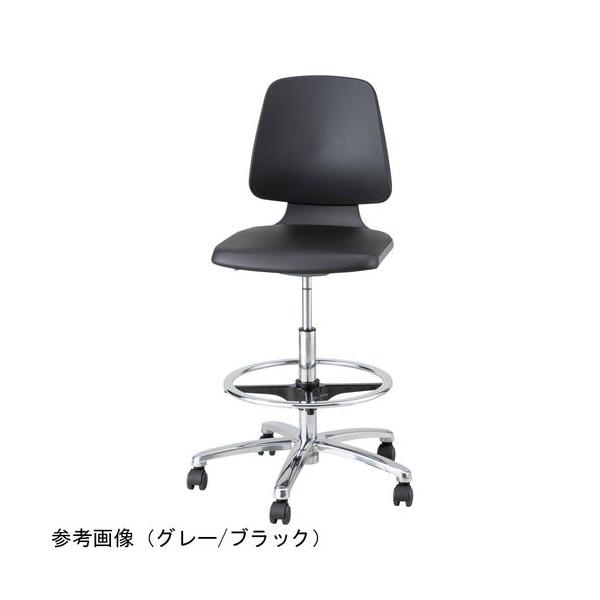 【ラボチェアー（LABSIT）フットリング付き ブルー/ブラック (1個)】 検索キーワード:　 ワゴン・チェアー運搬|ワゴン・ベンチ・チェアー メーカー型番:4-4196-04 4419604