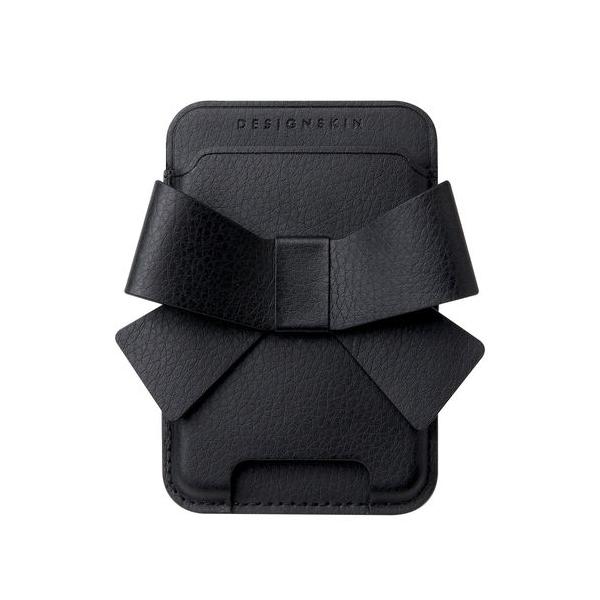 【DESIGN SKIN MagSafe対応リボンカードポケット ブラック】 検索キーワード:DESIGNSKIN モバイルアクセサリー（ケース／カバー）|　 メーカー型番:DSK27916