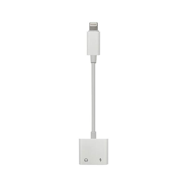 【挿すだけ簡単!2in1Lightningイヤホン変換　イヤホン使用+充電が同時にできる!】 検索キーワード:Lazos モバイルアクセサリー|　 メーカー型番:LTEC-WHX20 LTECWHX20