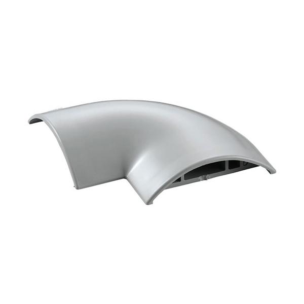 【床配線の際のケーブルを保護し、すっきりと収納できる床用モールのジョイントパーツ(曲ガリ)です。床用モール長さ1m幅45mm用(LD-GA1307MGY用)です。基台付きで、カバーはワゴンモールの蓋の上】 検索キーワード:エレコム|ELEC...